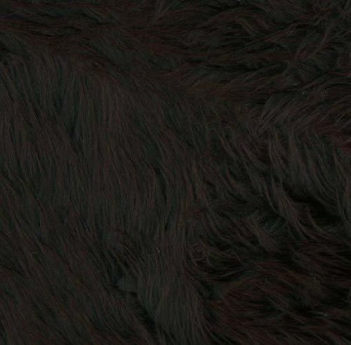 Shannon Faux Fur Luxury Shag Black, Fabric by the Yard