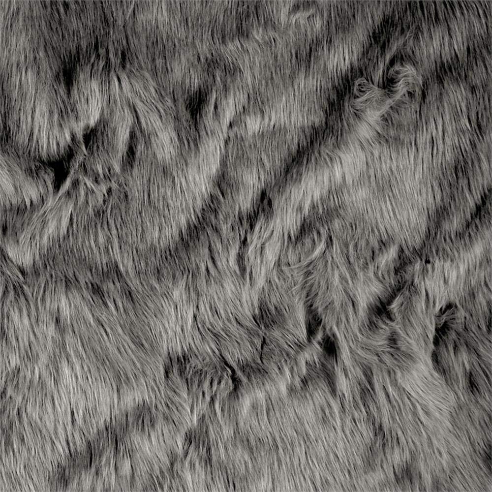 Shannon Faux Fur Luxury Shag Fur Gray, Fabric by the Yard