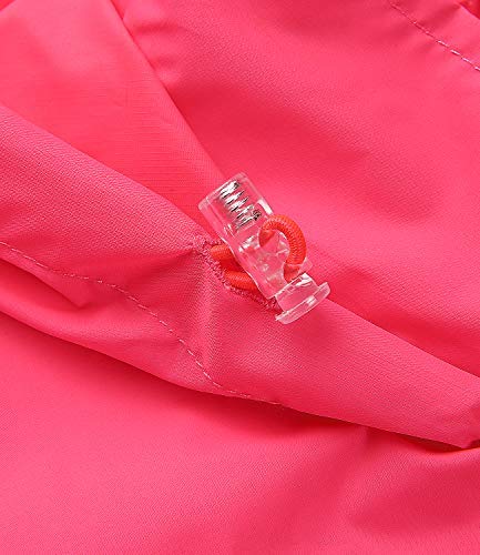 Outto Women's Cycling Jacket Convertible UPF50+ Windproof with Zip Off Sleeves(Medium,Pink)