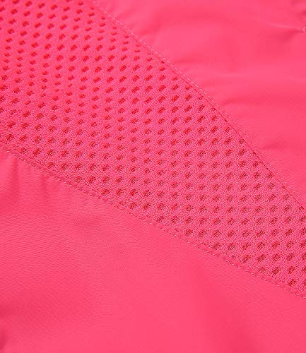 Outto Women's Cycling Jacket Convertible UPF50+ Windproof with Zip Off Sleeves(Medium,Pink)