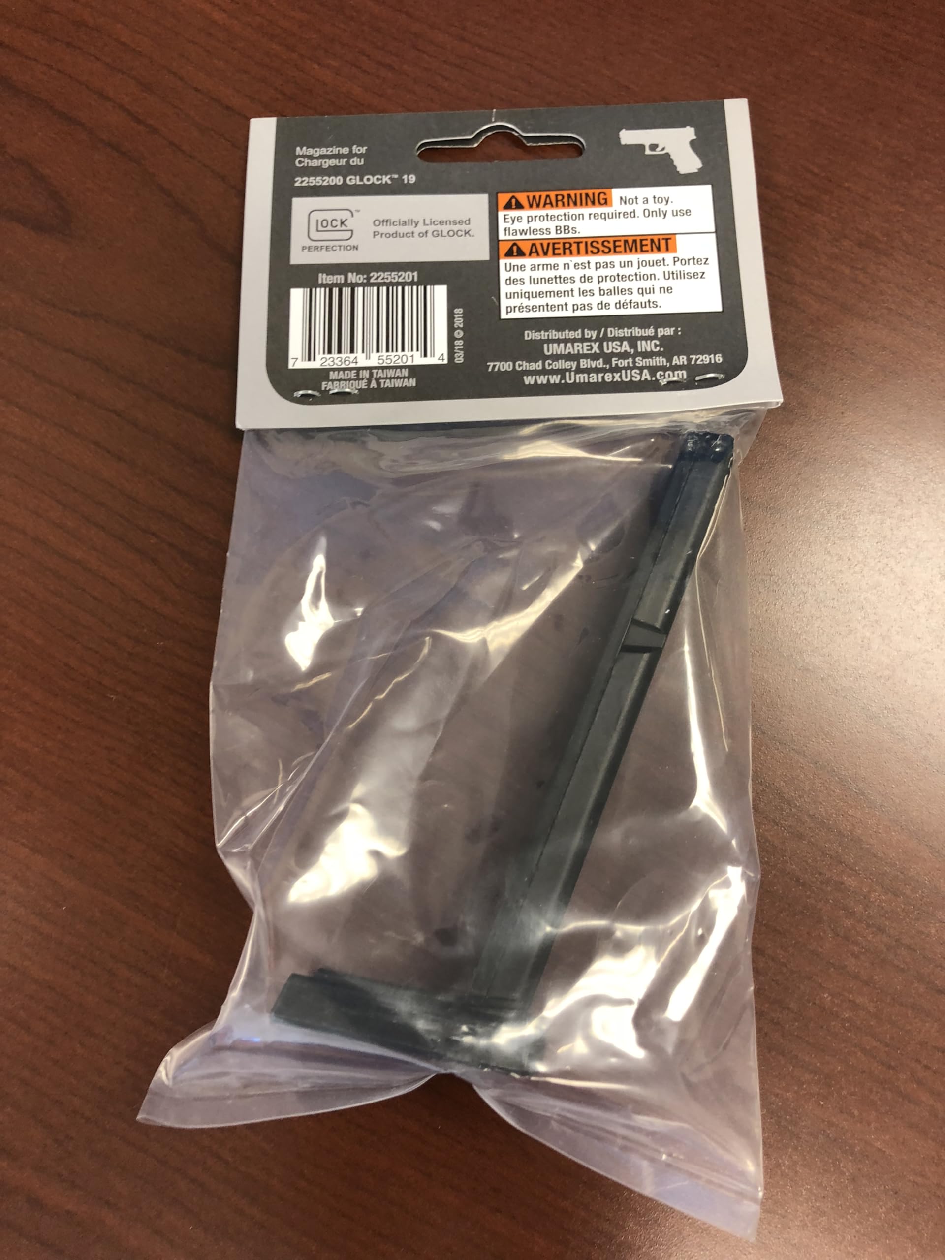 Umarex USA Glock 19 Gen3 Magazine for .177 Caliber BB Gun Air Pistol, 15-Round Capacity , Black