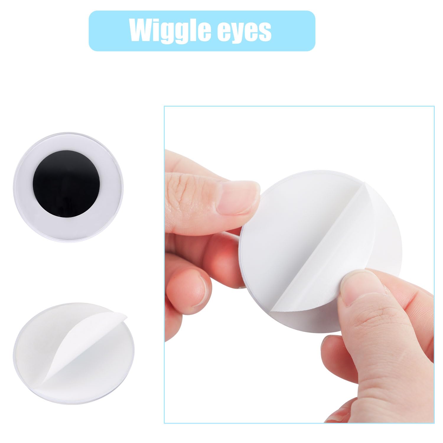 DECORA 2 Inch Wiggle Googly Eyes with Self Adhesive Set of 24
