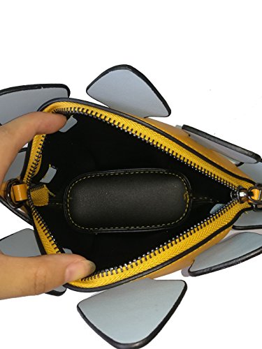 MILATA Dinosaur Shape Cross Body Bag Women Pu Leather Chic Clutch Purse for Girls (yellow)