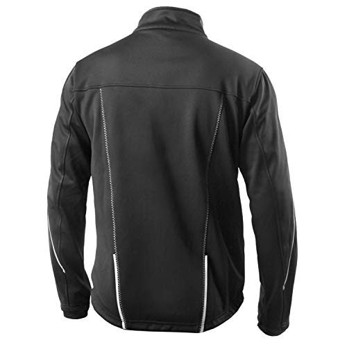 Letook Winter Thermal Fleece Cycling Jacket Men Windproof Warm Comfortable Cycle Wear with Reflective for Outdoor Running, Jogger, Riding 100230 XL