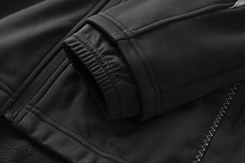 Letook Winter Thermal Fleece Cycling Jacket Men Windproof Warm Comfortable Cycle Wear with Reflective for Outdoor Running, Jogger, Riding 100230 XL