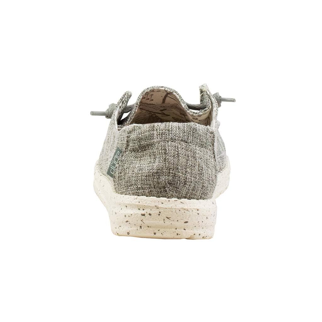 Hey Dude Women's Wendy L Linen Iron Size 9 | Women’s Shoes | Women’s Lace Up Loafers | Comfortable & Light-Weight