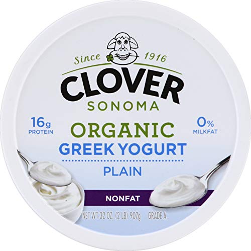 Clover Sonoma Organic Nonfat Greek Plain Yogurt, 32 Oz