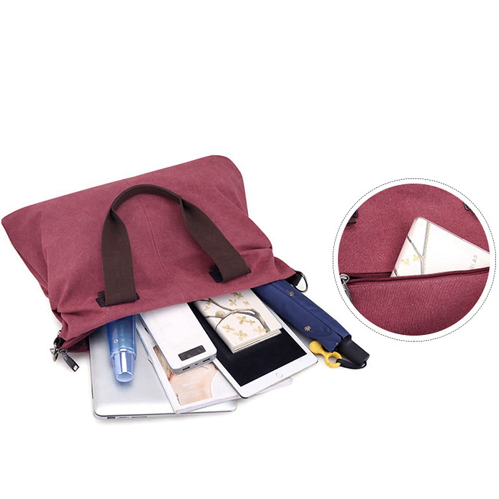 Sunshinejing Women's Canvas Tote Bag Shoulder Crossbody Purses Work Travel Handbag Hobo Bag (Grey)
