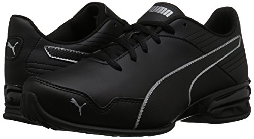 PUMA Mens Super Levitate Cross Trainer, PUMA Mens Black-PUMA Mens Aged Silver, 13