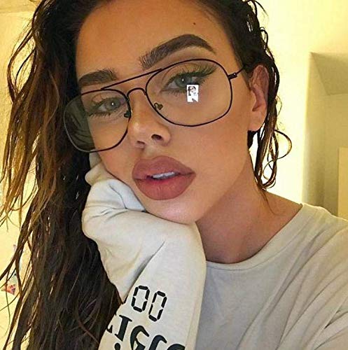Dollger Classic Glasses Clear Lens Non Prescription Metal Frame Eyewear Men Women Black