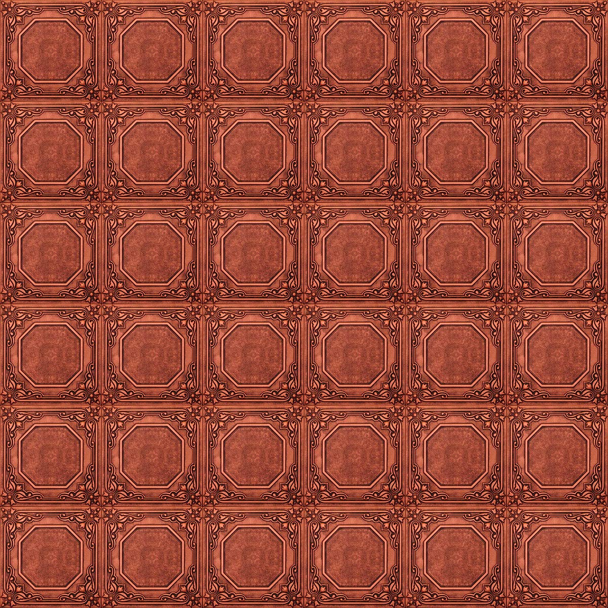 R32 Antique Copper 20x20 Amazing Styrofoam Tin Look Ceiling Tiles Easy to Glue Up On Any Type of Surface
