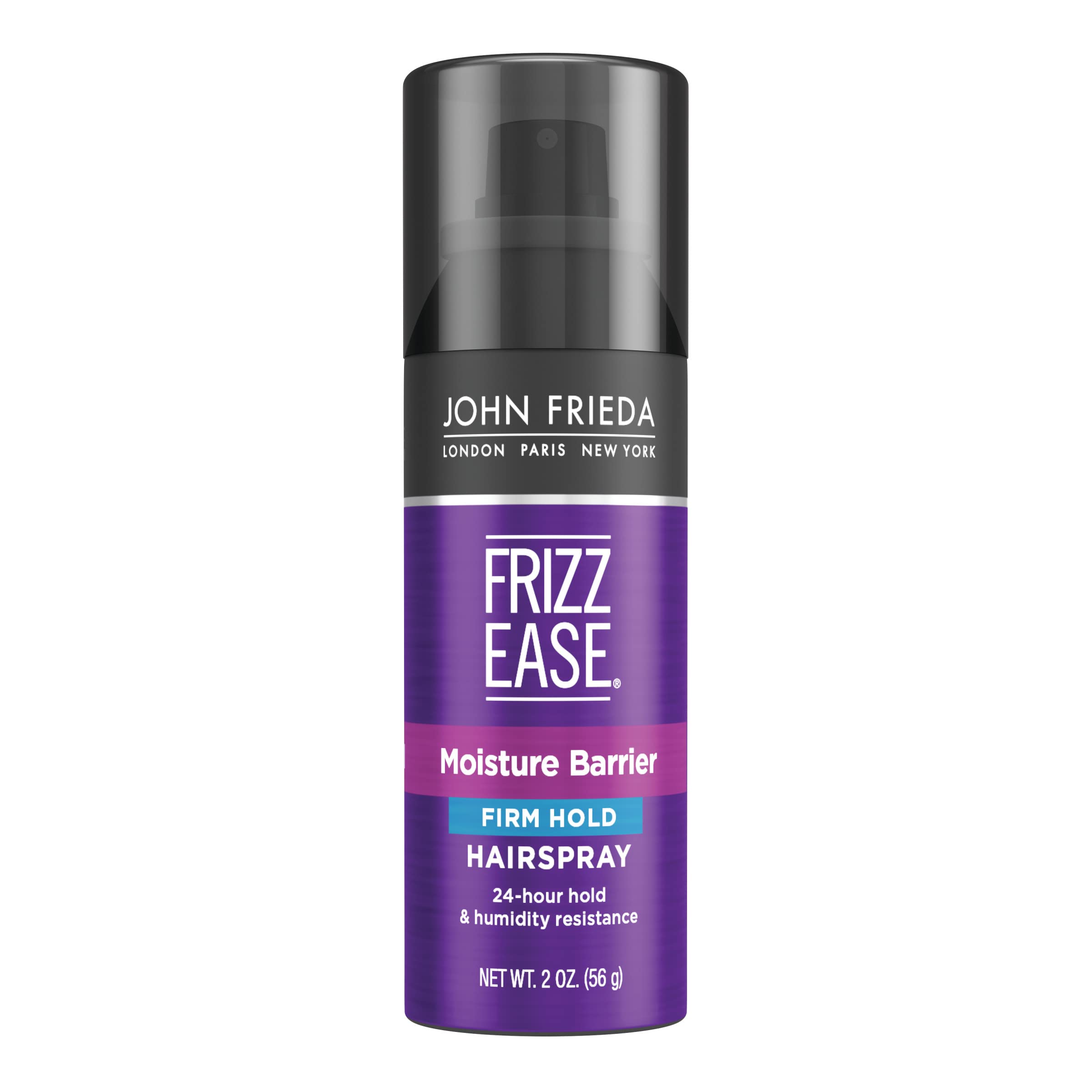 John Frieda Frizz Ease Firm Hold Hairspray, 2 Ounce, Humidity Resistant Spray, for 24-hour Hold, featuring our unique Moisture Barrier