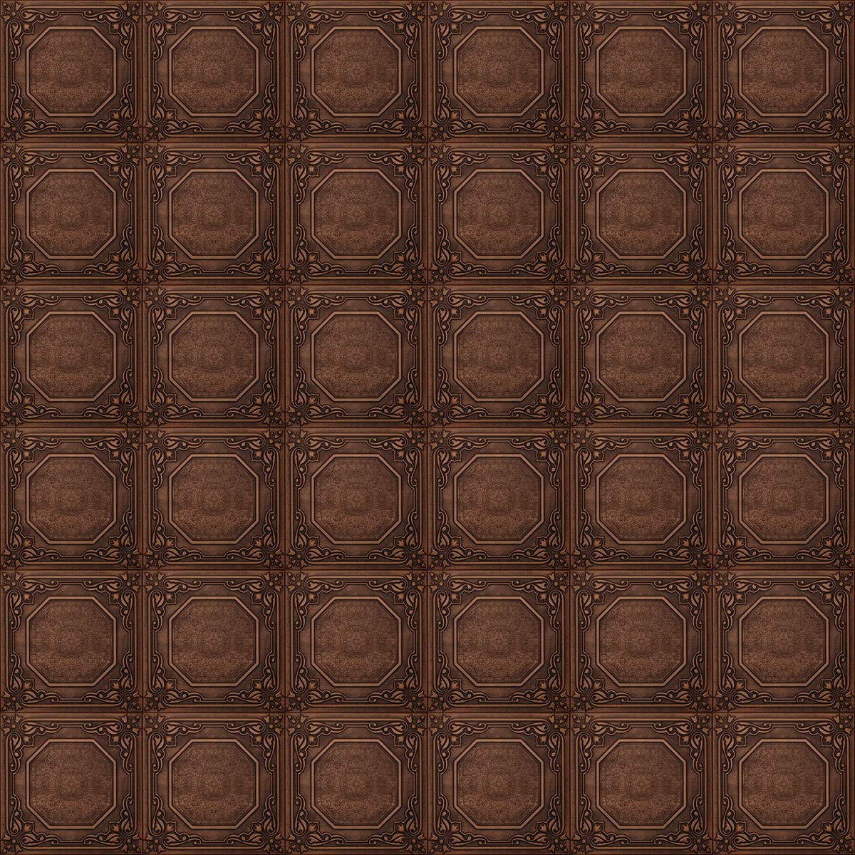 R32 Antique Bronze 20x20 Amazing Styrofoam Tin Look Ceiling Tiles Easy to Glue Up On Any Type of Surface
