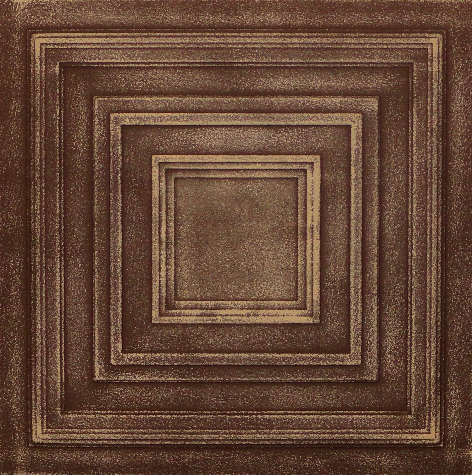R33 Brown Beige 20x20 Amazing Styrofoam Tin Look Ceiling Tiles Easy to Glue Up On Any Type of Surface