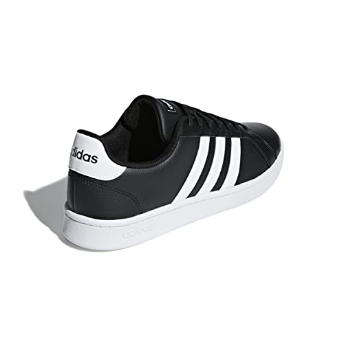 adidas men's Grand Court Tennis Shoe, Black/White, 8.5 US