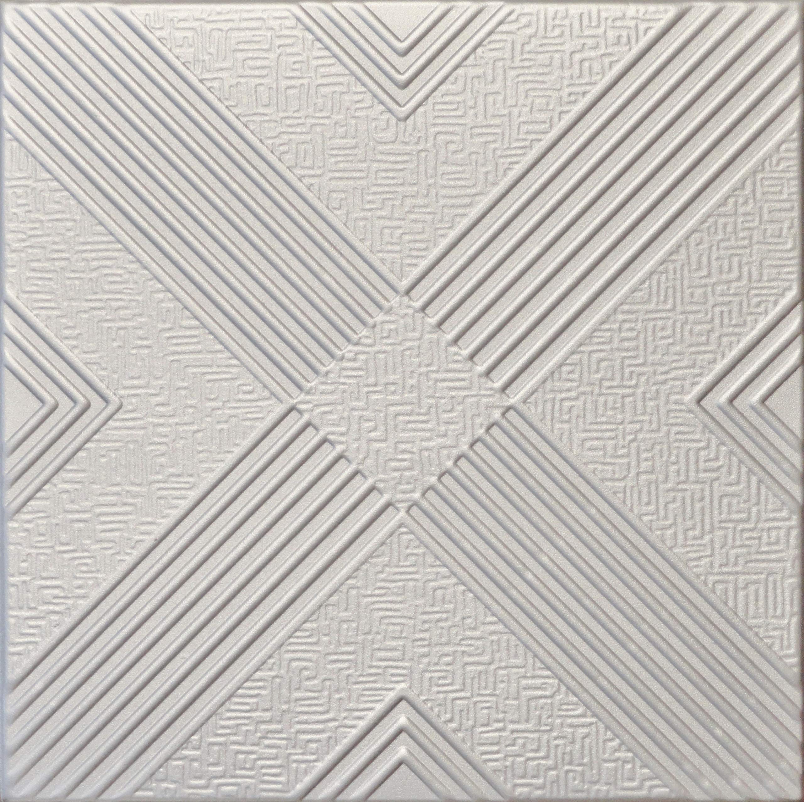 R34 Silver 20x20 Amazing Styrofoam Tin Look Ceiling Tiles Easy to Glue Up On Any Type of Surface