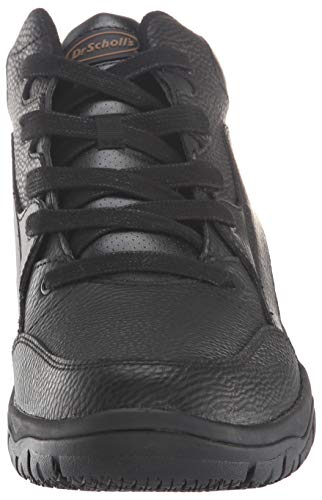 Dr. Scholl's Shoes Men's Charge Slip-Resistant Work Boot, Black Leather, 12 Wide