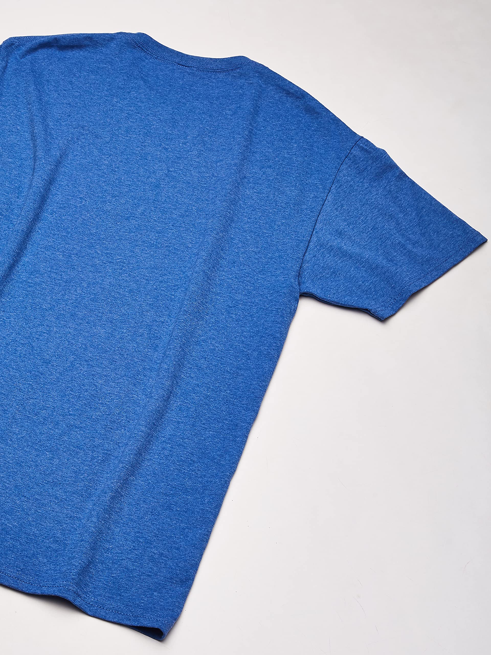 Disney Mickey Mouse Men's Classic Mickey Mouse Full Size Graphic Short Sleeve T-Shirt, Royal Blue Heather, Large