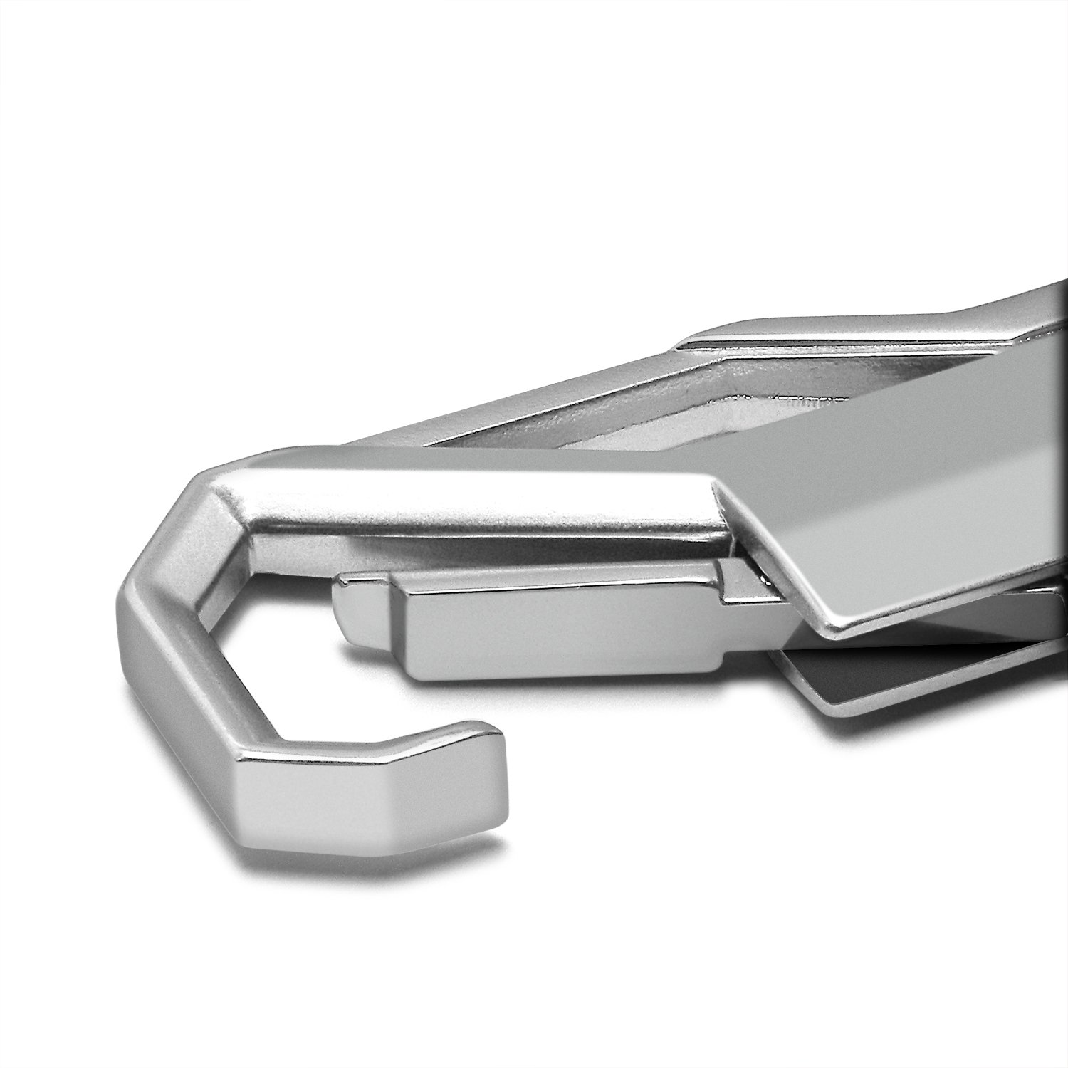 iPick Image Compatible with Honda Civic Silver Carabiner-Style Snap Hook Metal Key Chain