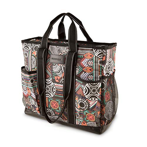 DEMOMENT Water Resistance Large Canvas Utility Tote Bag,Work Teacher Nurse Shoulder Women Bag(Tribal)