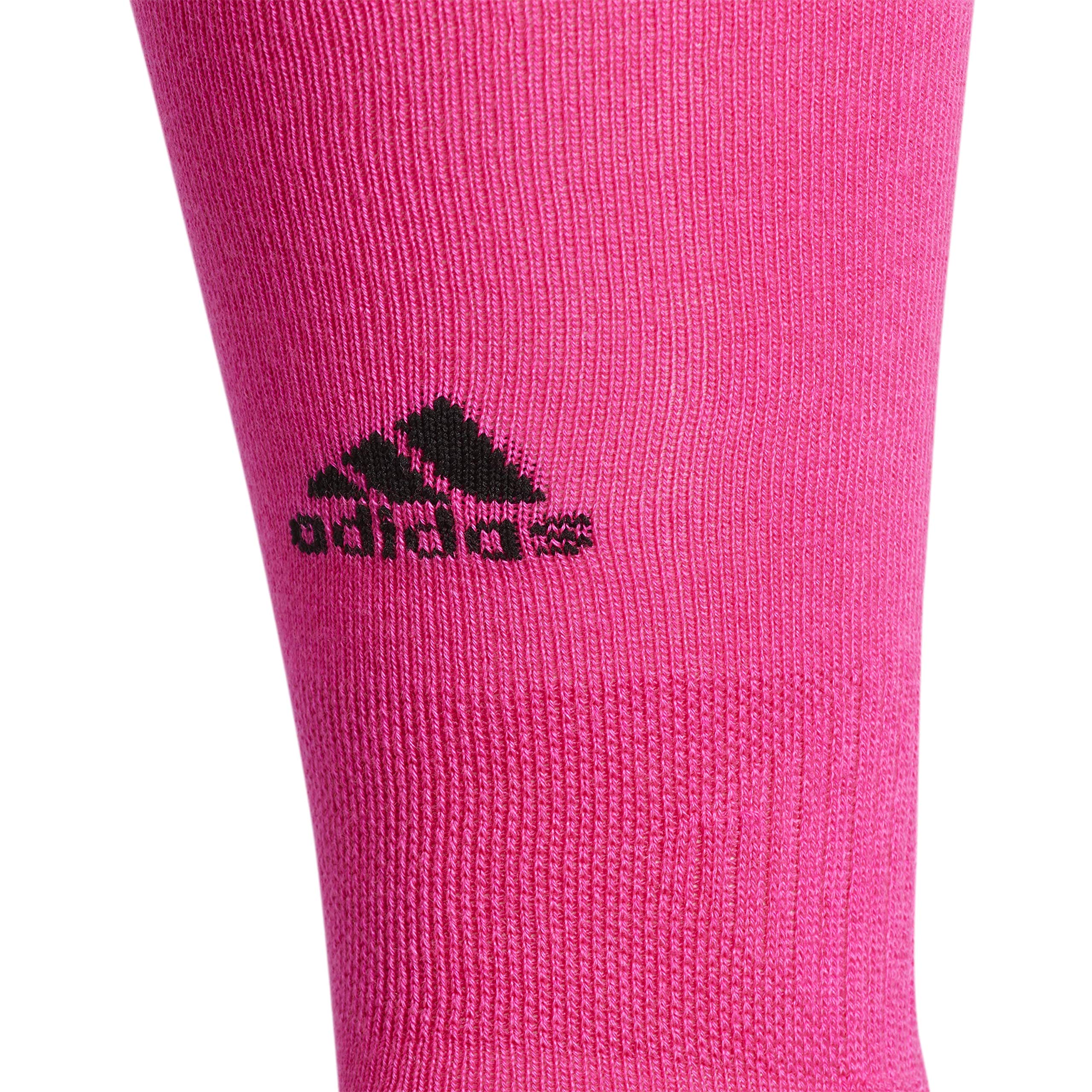 adidas Utility All Sport Over The Calf (OTC) Socks (1-Pair), Team Shock Pink/Light Onix Grey/Black, Small