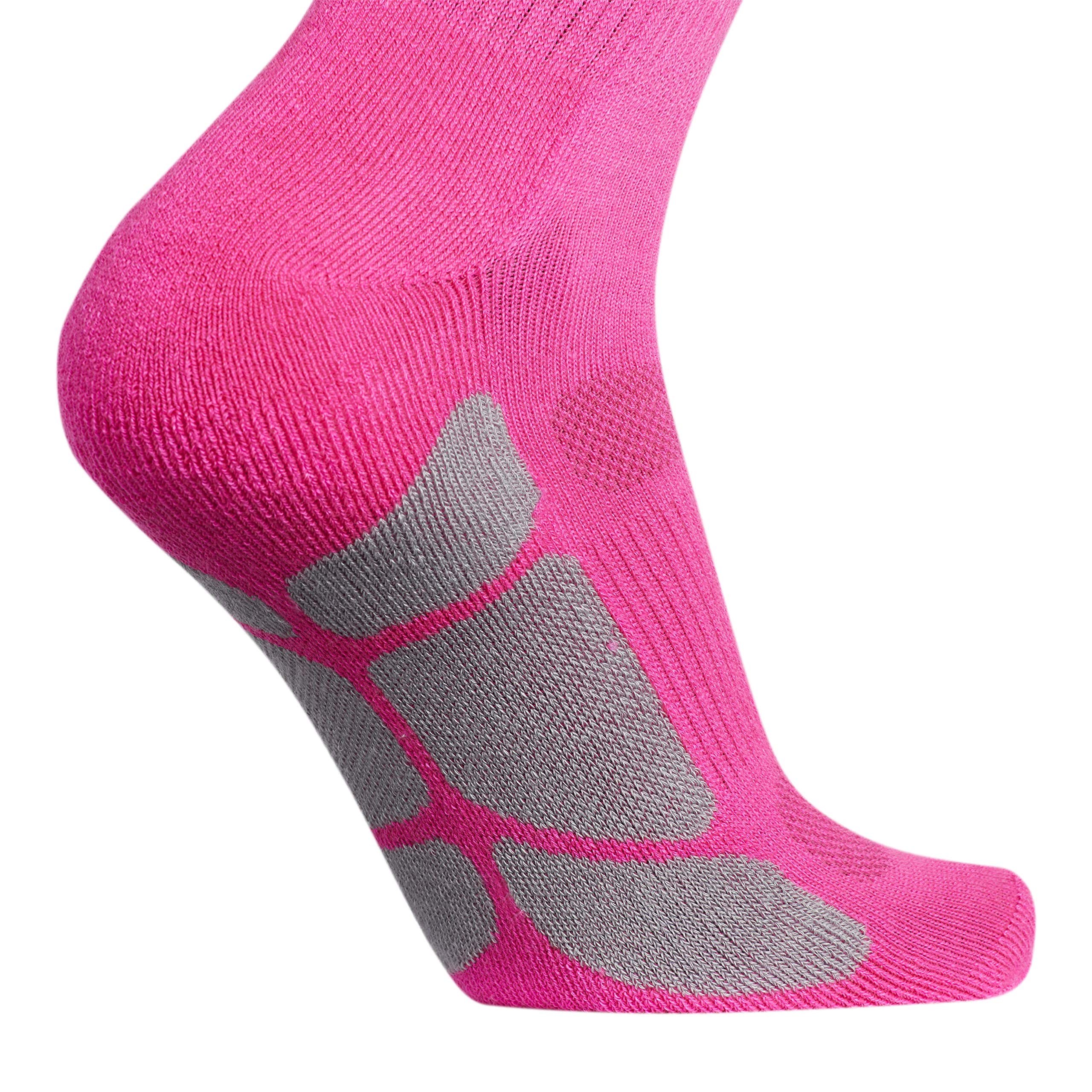 adidas Utility All Sport Over The Calf (OTC) Socks (1-Pair), Team Shock Pink/Light Onix Grey/Black, Small
