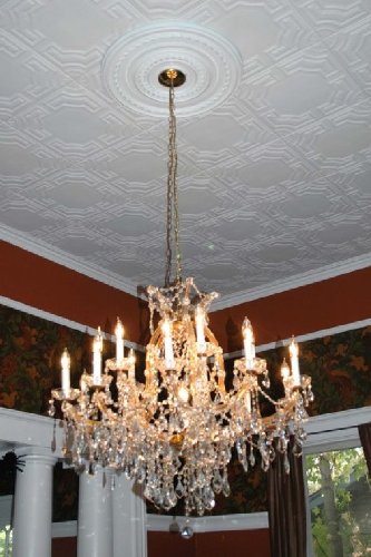 White Styrofoam Decorative Ceiling Tile Caracas (Package of 8 Tiles) - Other Sellers Call This Evergreen and R28