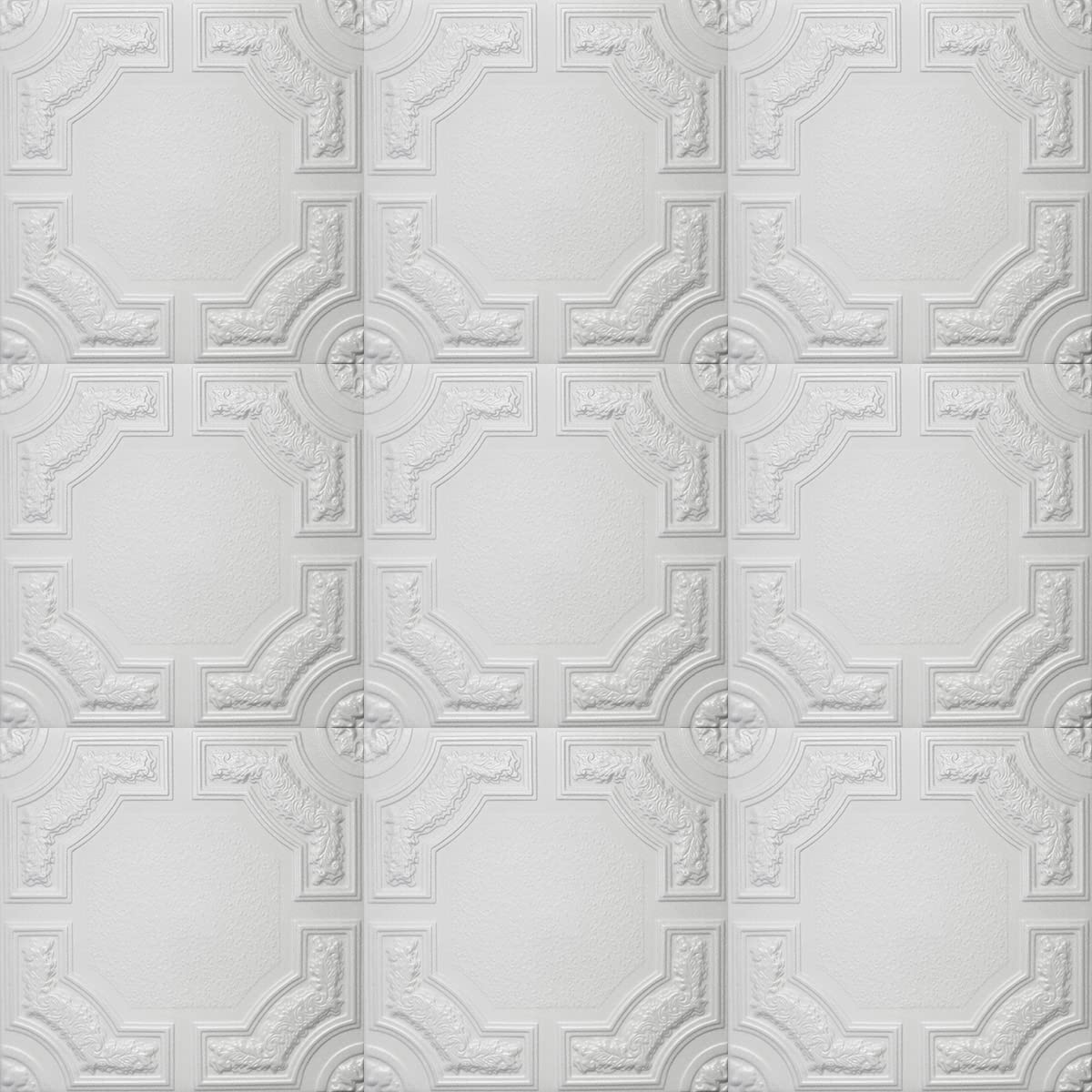 White Styrofoam Decorative Ceiling Tile Caracas (Package of 8 Tiles) - Other Sellers Call This Evergreen and R28