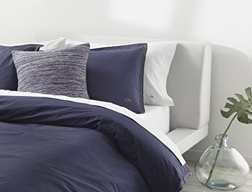 Lacoste Washed Solid Duvet Set, Indigo Blue, King (16270312)