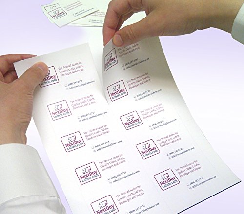 NextDayLabels - 100# Tag Blank 10 Per Page White, Laser/Ink Jet Business Card Stock (500)