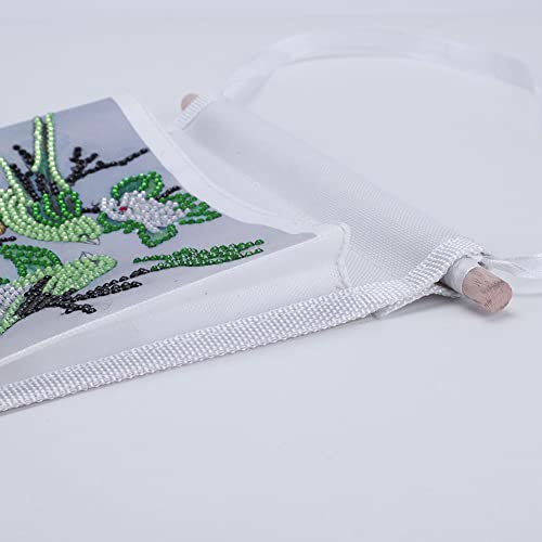 Alloyseed Hanging Storage Bag, Wall Mounted 3 Bags DIY Diamond Painting Storage Bag Over The Door Storage Pockets Fabric Wall Door Closet Hanging Storage Bag Organizer