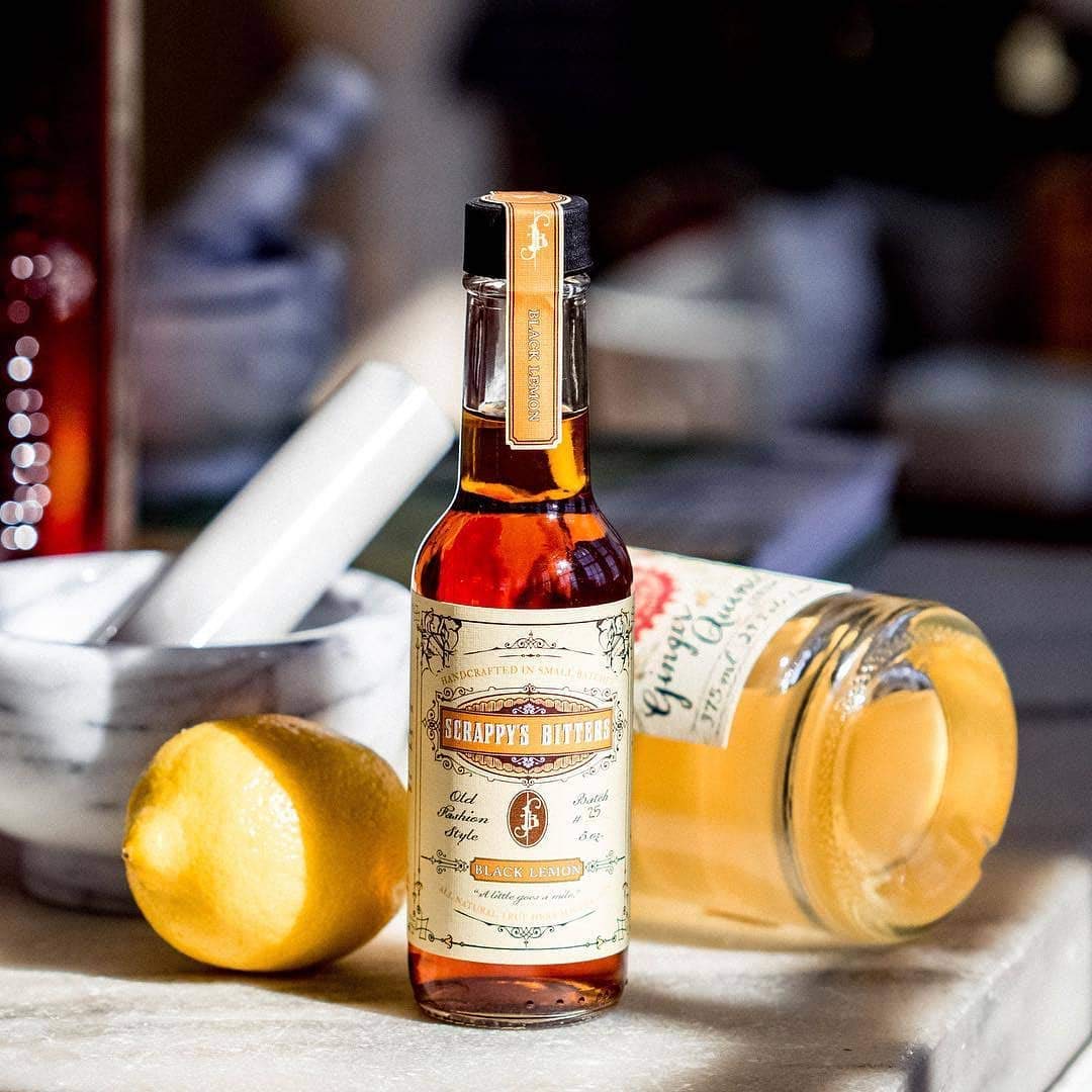 Scrappy's Bitters - Black Lemon, 5 oz - Organic Ingredients, Finest Herbs & Zests, No Extracts, Artificial Flavors, Chemicals or Dyes. Made in the USA!