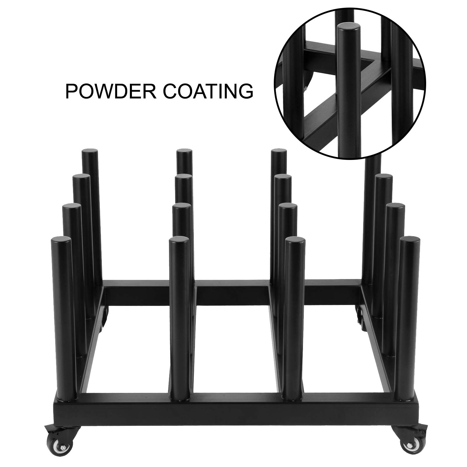 Happybuy Vinyl Cart Mobile Rack 16 Roll Capacity Vinyl Roll Rack 2" Core Vinyl Rolling Cart 1200 lbs Heavy Duty Digital Media for Mobile Storage (16 Rolls)