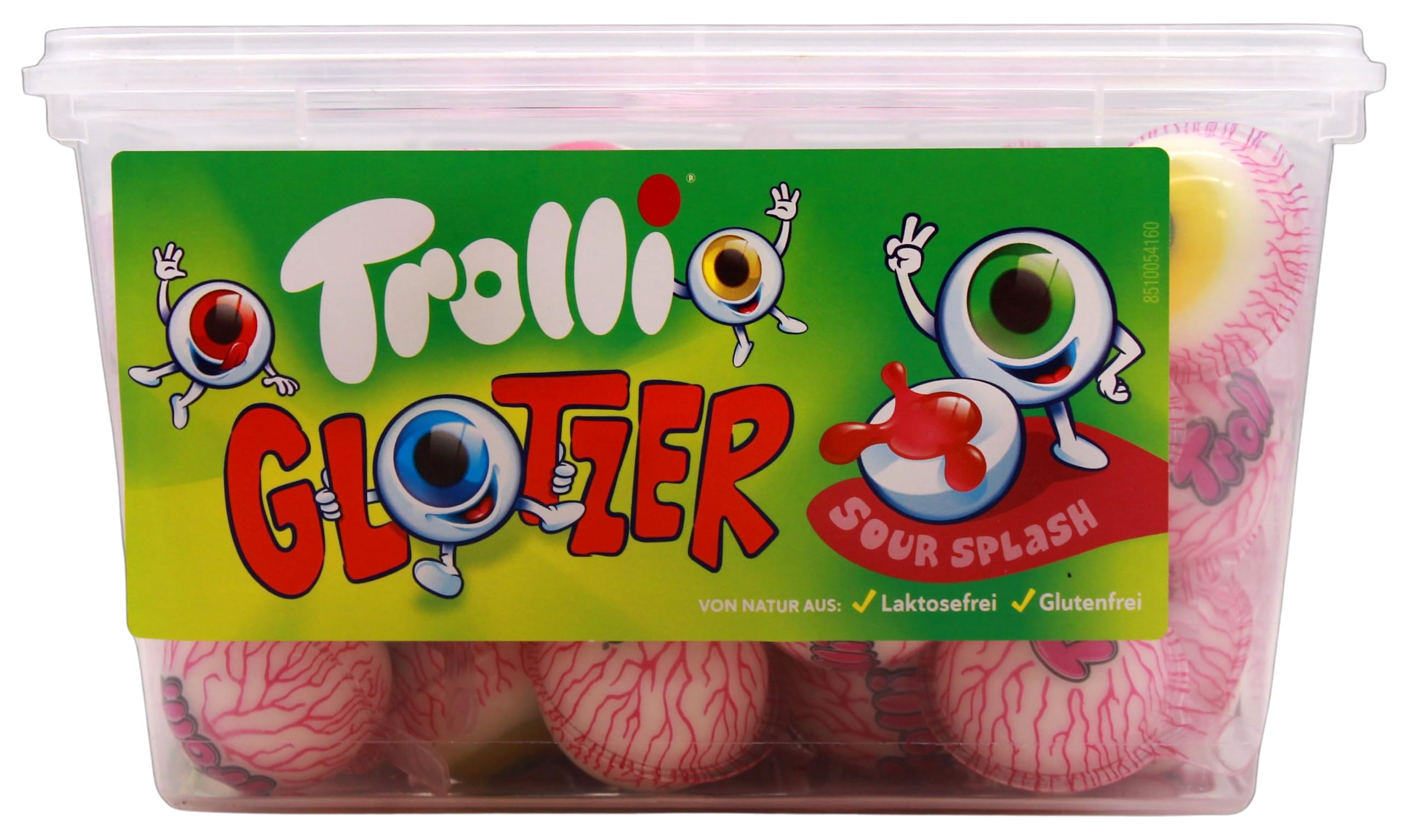 Trolli Glotzer 60 Pieces (1128g) - Schaumzucker Gummibonbon mit Füllung 10%
