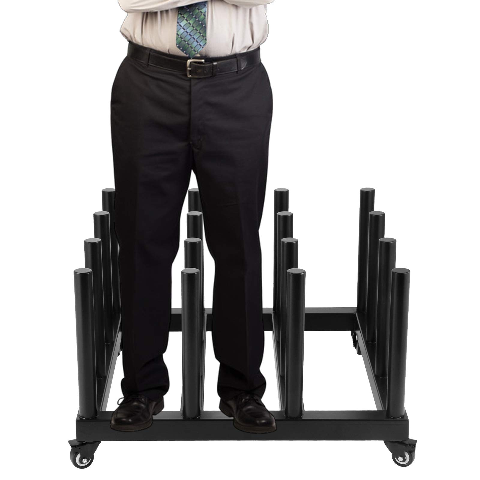 Happybuy Vinyl Cart Mobile Rack 16 Roll Capacity Vinyl Roll Rack 2" Core Vinyl Rolling Cart 1200 lbs Heavy Duty Digital Media for Mobile Storage (16 Rolls)