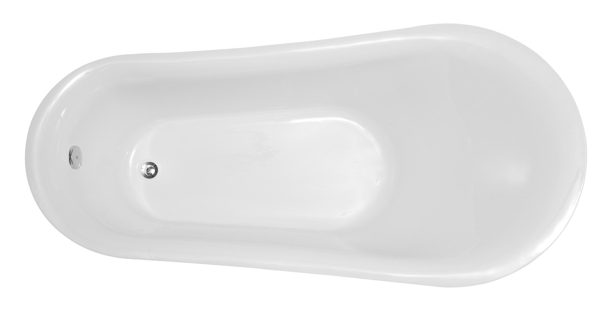 ANZZI Freestanding Tub 71" Modern Whirlpool, Glossy White Acrylic + Fiberglass, Stand Alone Soaker Hot Tub + Built-in Overflow & Drain for Bathroom, Talyah Serie (FT-AZ090)