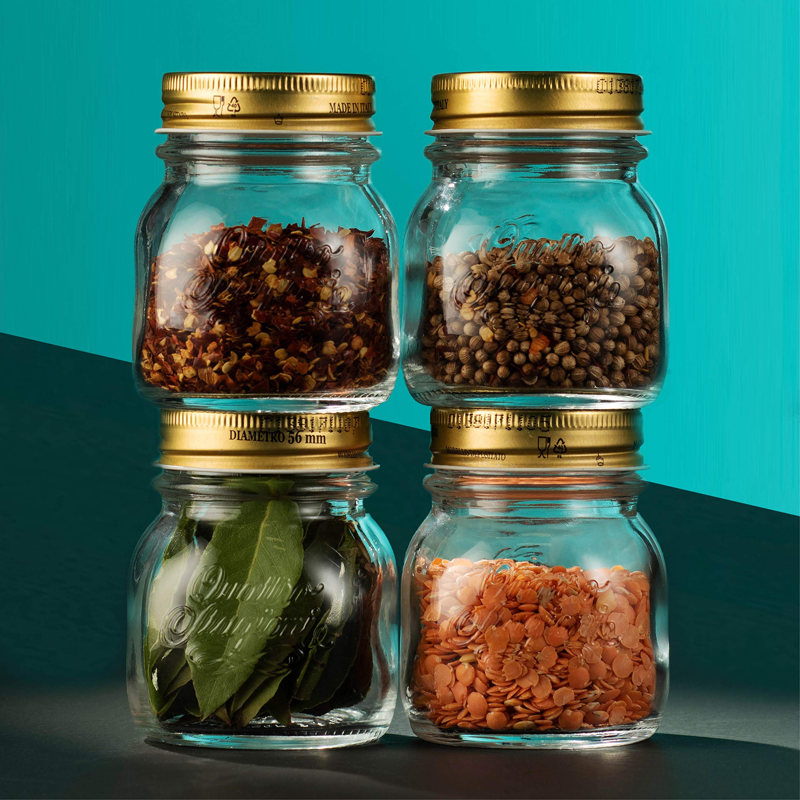 Bormioli Rocco naaa Rocco Quattro Stagioni Small Glass Mason 5 Ounce Mini Jars (12-Pack), 12 Pack