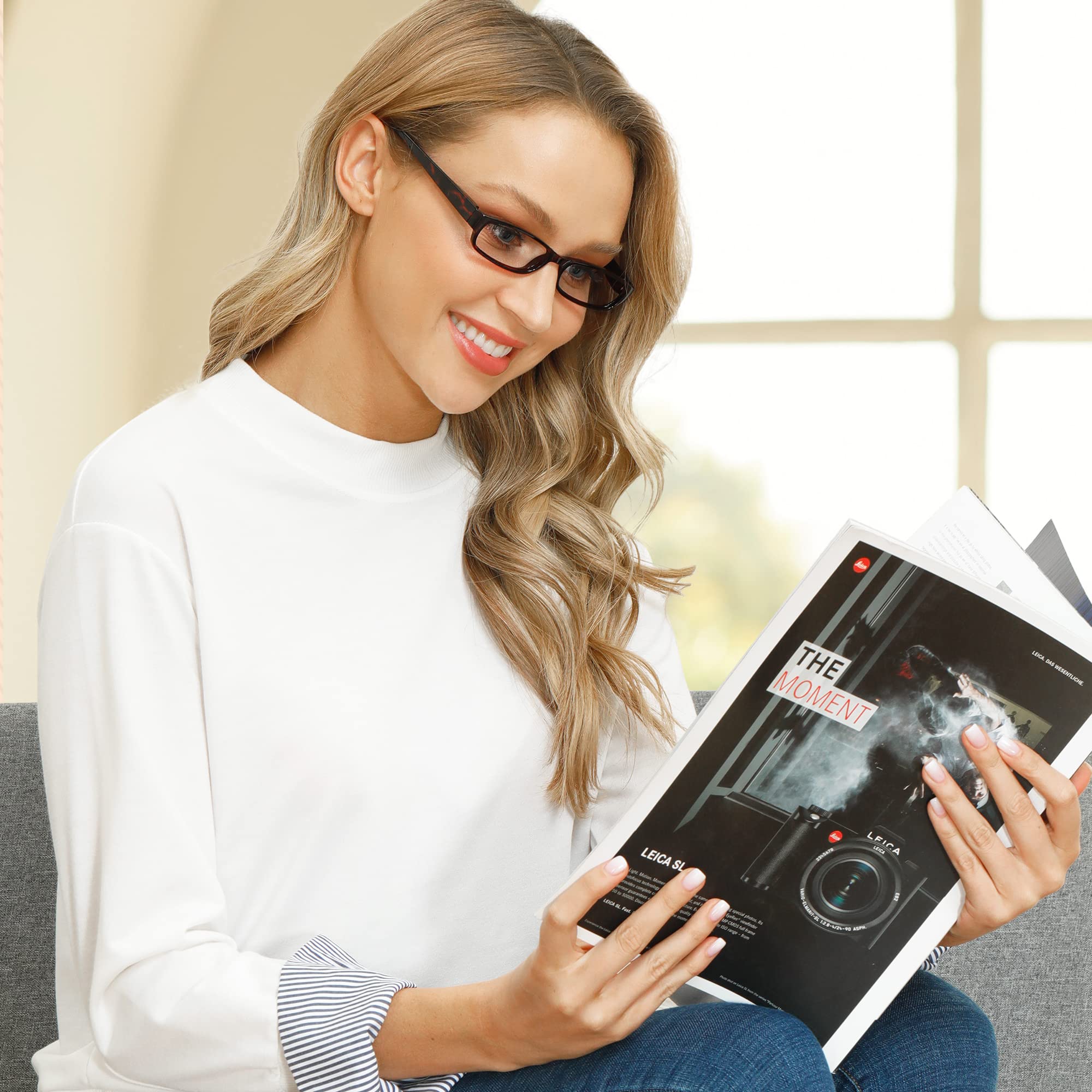 EYEGUARD Readers 4 Pack of Thin and Elegant Womens Reading Glasses with Beautiful Patterns for Ladies 1.00