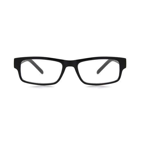 Foster Grant Men's Sloan Square Reading Glasses, Black/Transparent, 59 mm + 1.75