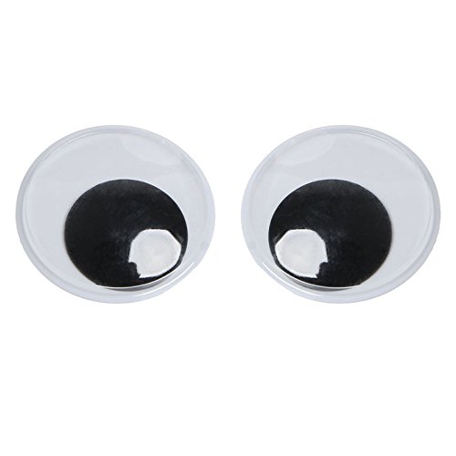 Tangc 128pcs Sew-on Wiggly Wobbly Googly Eyes Scrapbooking Crafts 8-24mm