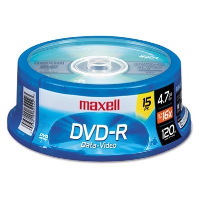DVD-R Discs, 4.7GB, 16x, Spindle, Gold, 15/Pack, Sold as 2 Package