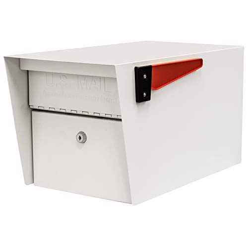 Mail Boss 7507 Curbside Mail Manager Security Locking Mailbox, Cream White
