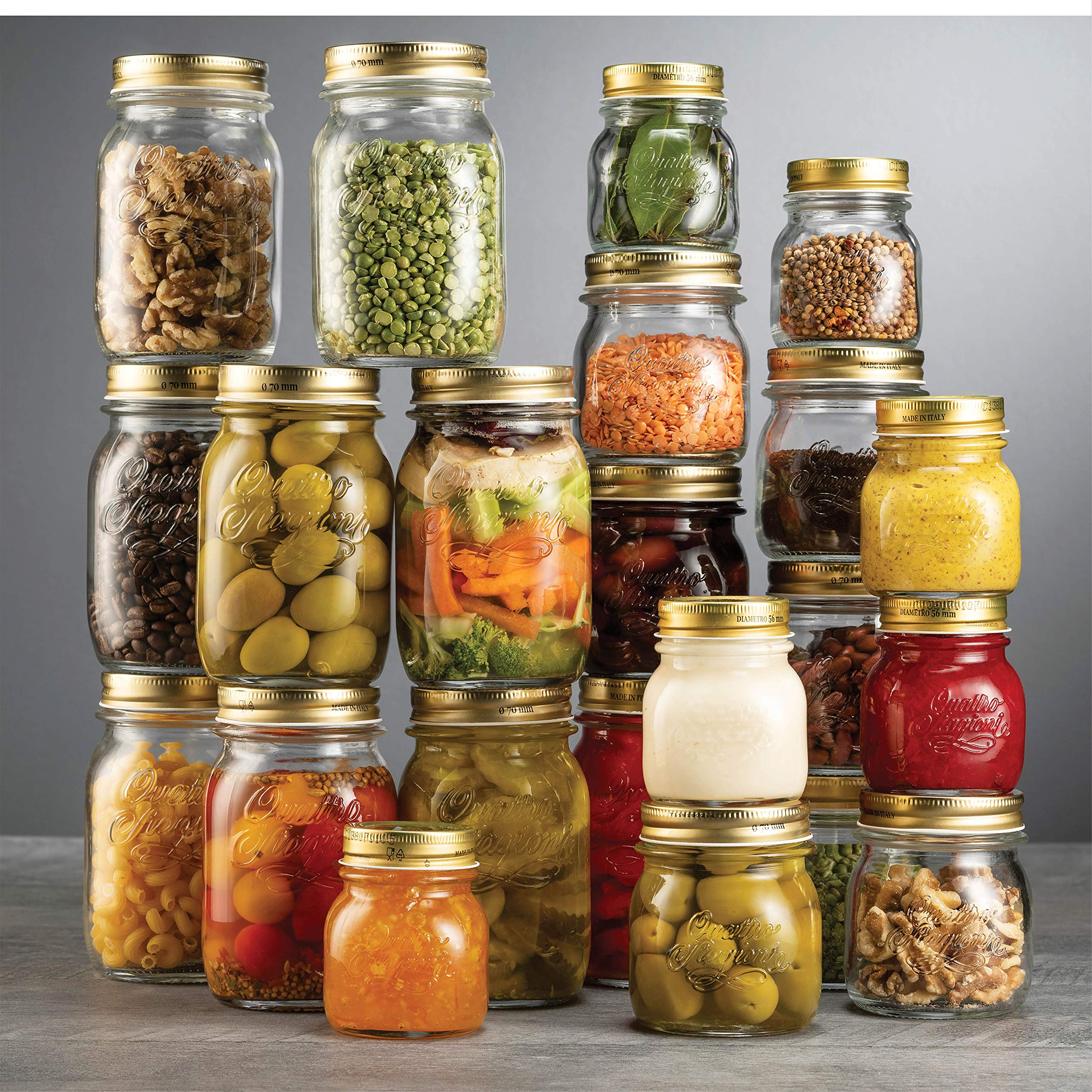 Bormioli Rocco naaa Rocco Quattro Stagioni Small Glass Mason 5 Ounce Mini Jars (12-Pack), 12 Pack