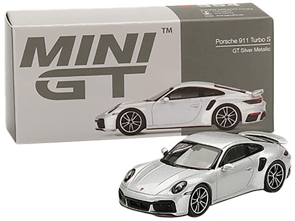 Truescale Miniatures 911 Turbo S GT Silver Metallic Edition to 4200 Pieces Worldwide 1/64 Diecast Model Car by True Scale MGT00354