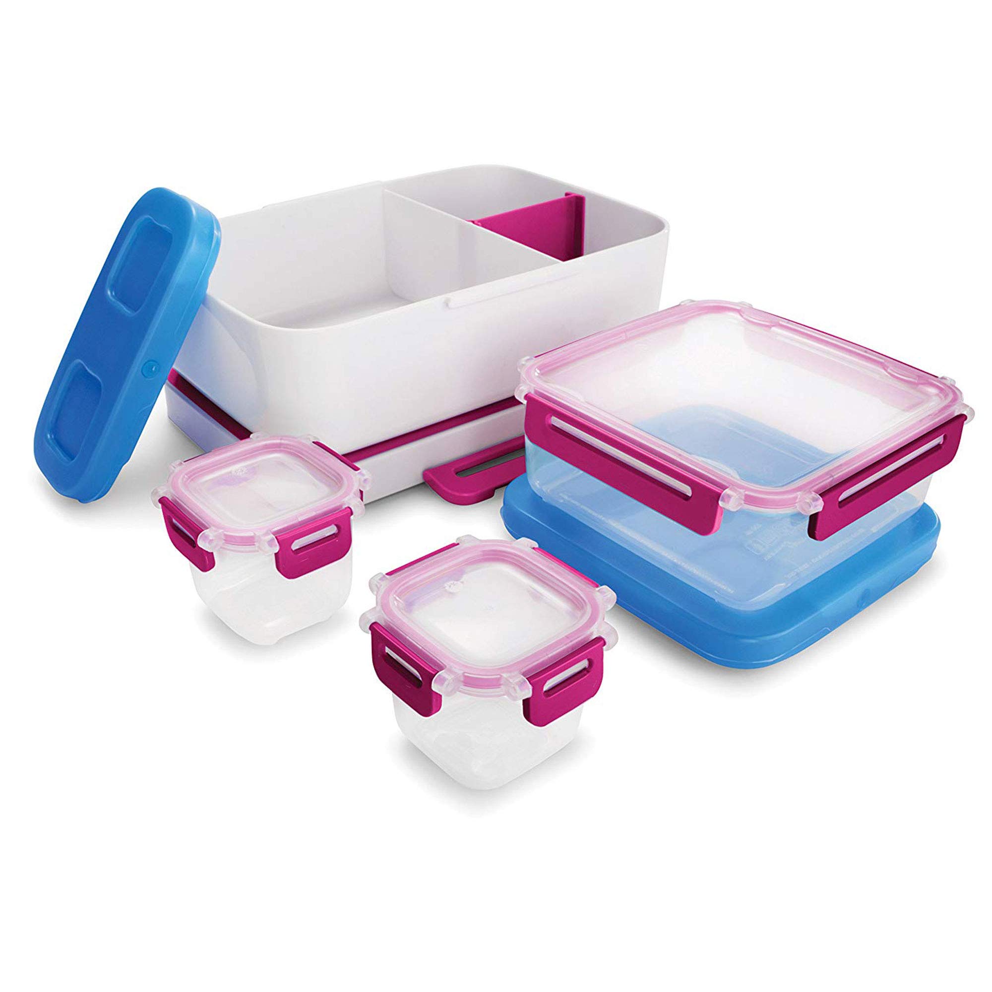 Rubbermaid LunchBlox Leak-Proof Entree Lunch Container Kit with Case, Small, Beet Red