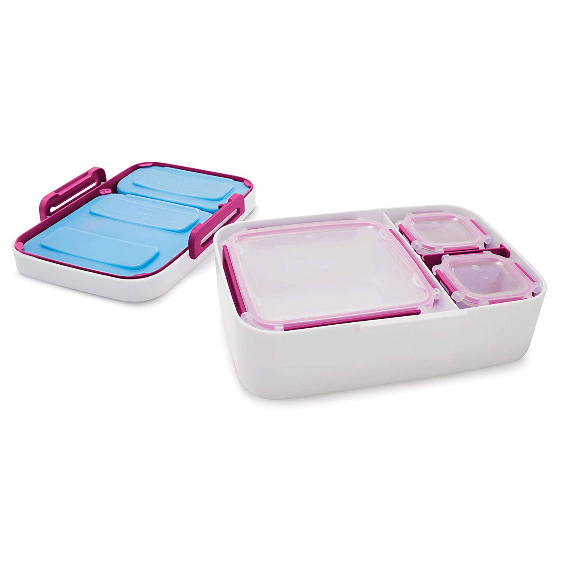 Rubbermaid LunchBlox Leak-Proof Entree Lunch Container Kit with Case, Small, Beet Red