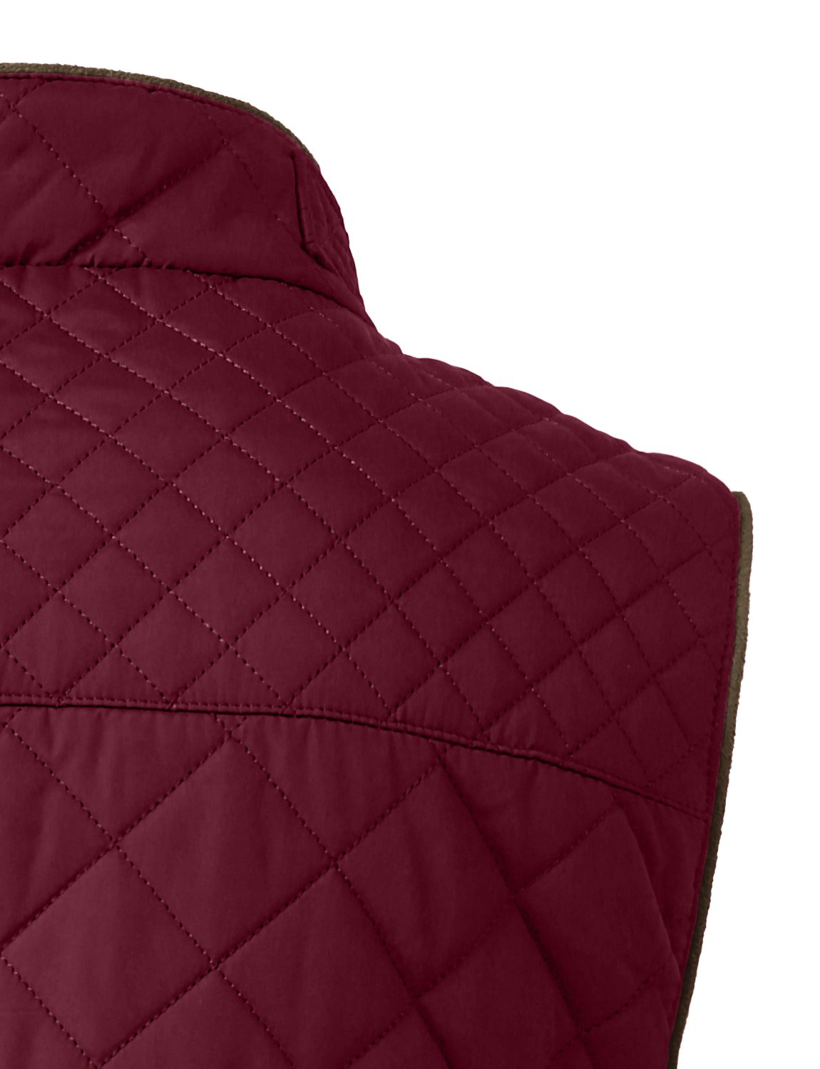 NE PEOPLE Women’s Quilted Vest – Lightweight Sleeveless Full Zip Up Casual Stand Collar Padding Gilet Jacket with Pockets NEWV40 Burgundy S