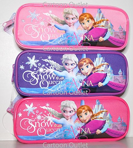 Disney Frozen Pen & Pencil Case - Snow Queen Elsa & Anna Zippered Organizer 1 Piece [Random Color]