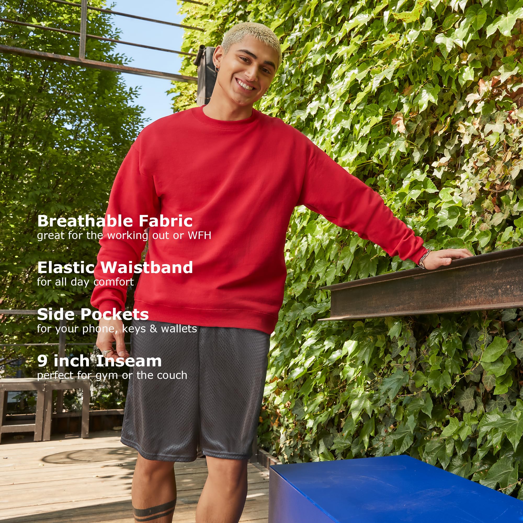 Hanes Sport Men's Mesh Pocket Short