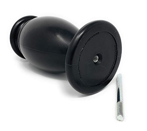 OPTIMUM Memorial Cemetery Flower Vase - Plastic (Black Stone) with Metal Ground Spike, Grave Marker, Decorations for Gravesite, Headstone Flowers Holder, Garden Lawn & Yard